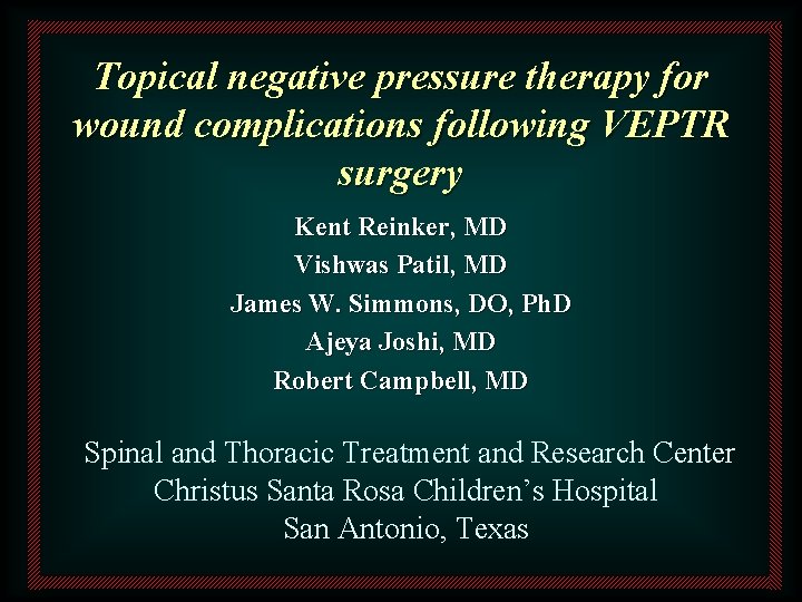 Topical negative pressure therapy for wound complications following