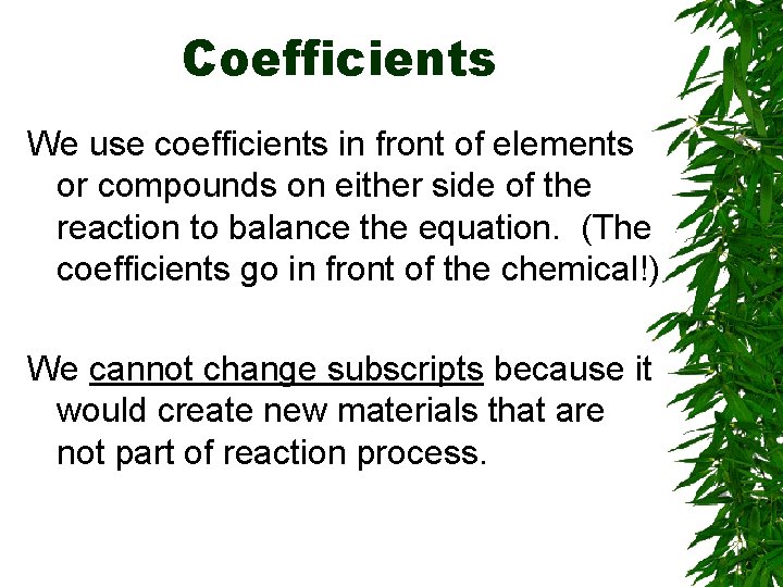 Section 3 1 Chemical Equations Review Element Symbols