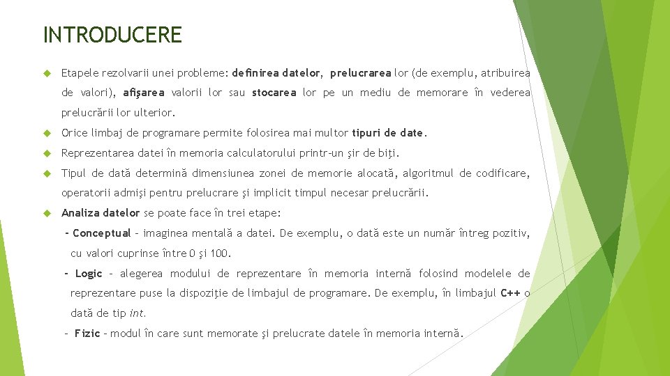 MODELUL CONCEPTUAL AL UNEI PROBLEME DE GESTIUNE INTRODUCERE