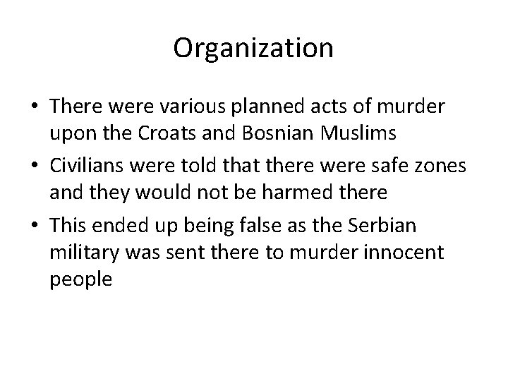10 Stages of Genocide in Bosnia Classification Groups