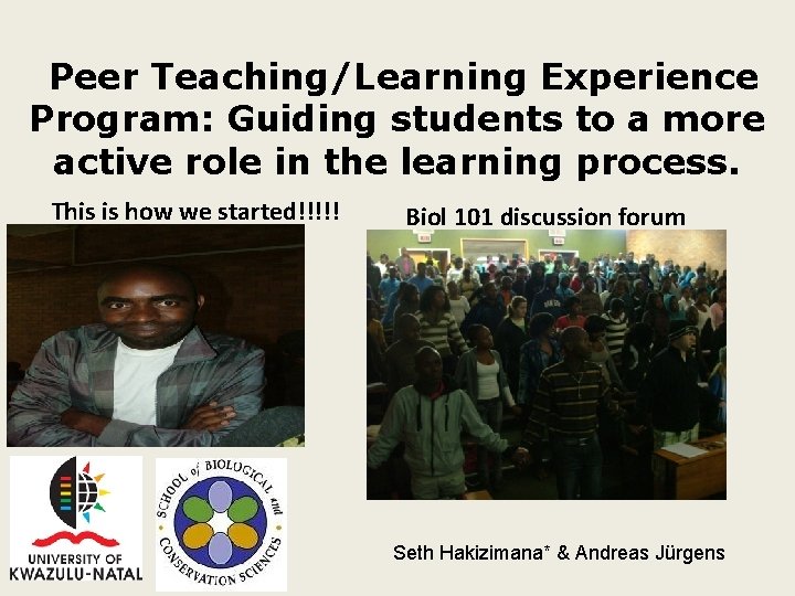 Peer TeachingLearning Experience Program Guiding students to a