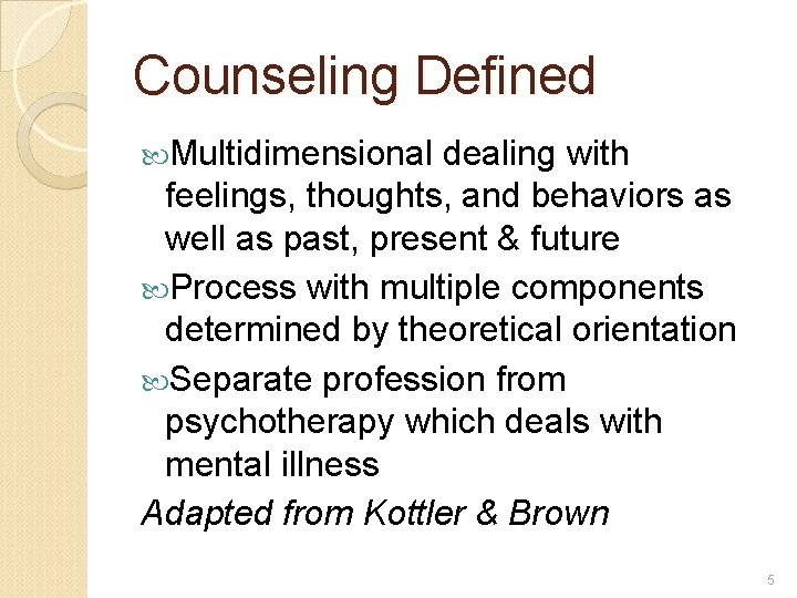 Introduction to Counseling Providing helping Skills for Teachers