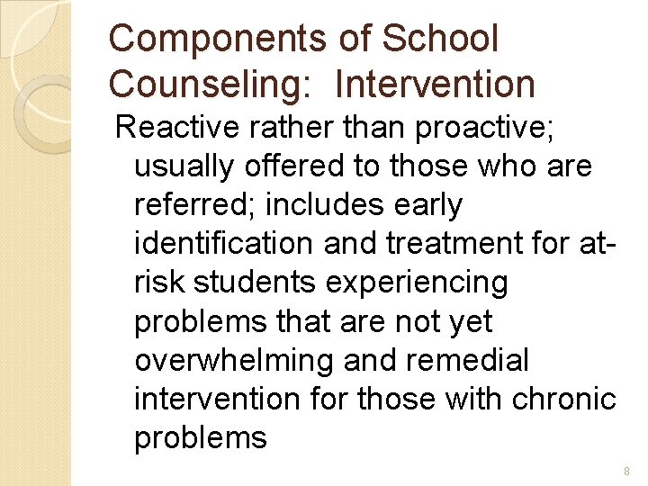 Introduction to Counseling Providing helping Skills for Teachers
