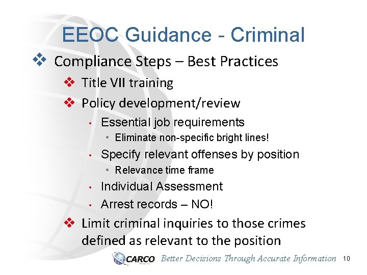 Background Screening Compliance Trends HR com Webinar May
