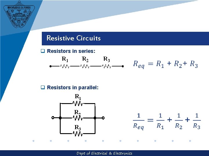 ELE 1001 Basic Electrical Technology Lecture 02 Resistance