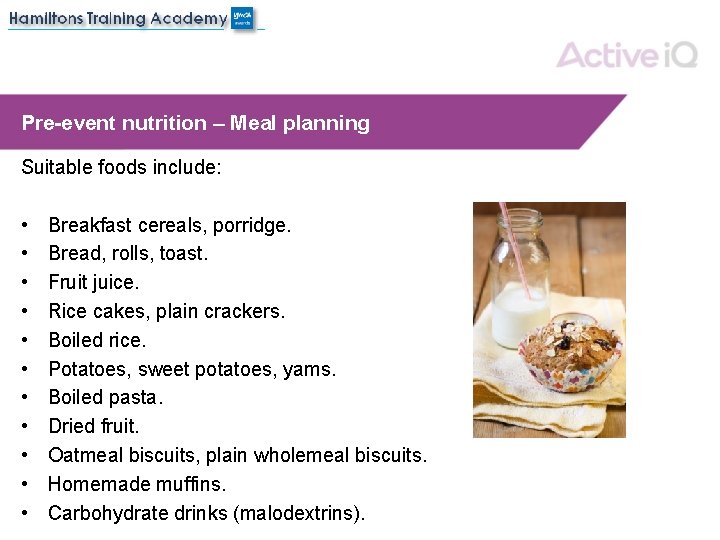 Nutrition for endurance events The principles of nutrition