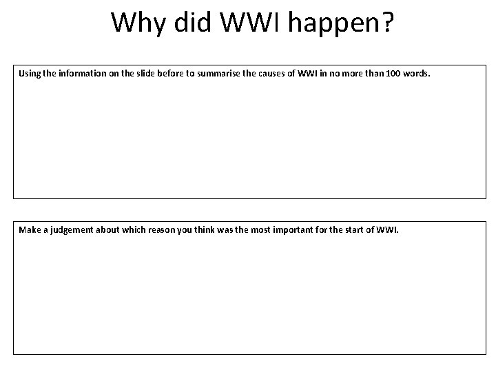 Year 8 to 9 Bridging Work Why did