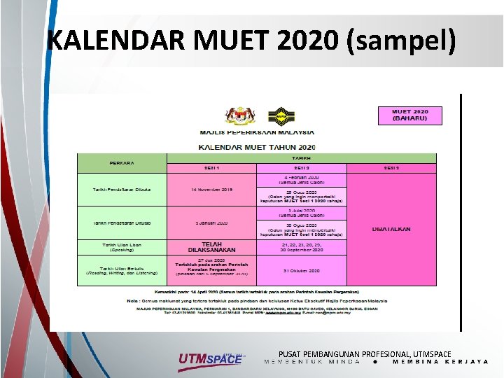 PENYELARASAN PENDAFTARAN PEPERIKSAAN MUETCEFR PREPARATORY CLASS BAGI ...