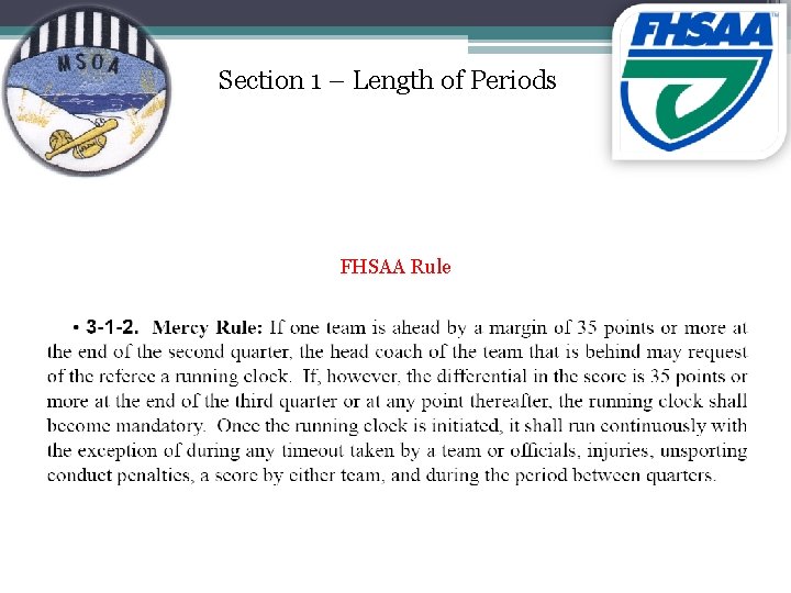 2012 NFHS Football Rule 3 Periods Time Factors
