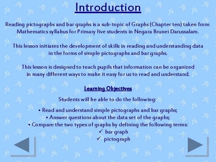 Introduction Reading pictographs and bar graphs is a