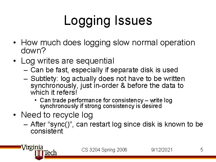 CS 3204 Operating Systems Lecture 36 Godmar Back