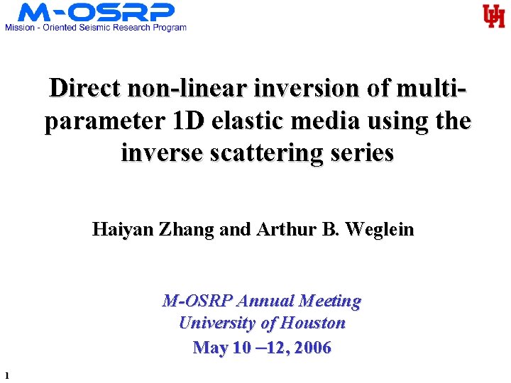 Direct nonlinear inversion of multiparameter 1 D elastic