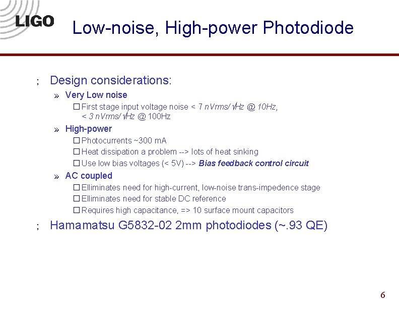 Intensity Stabilization in Advanced LIGO David Ottaway Jamie