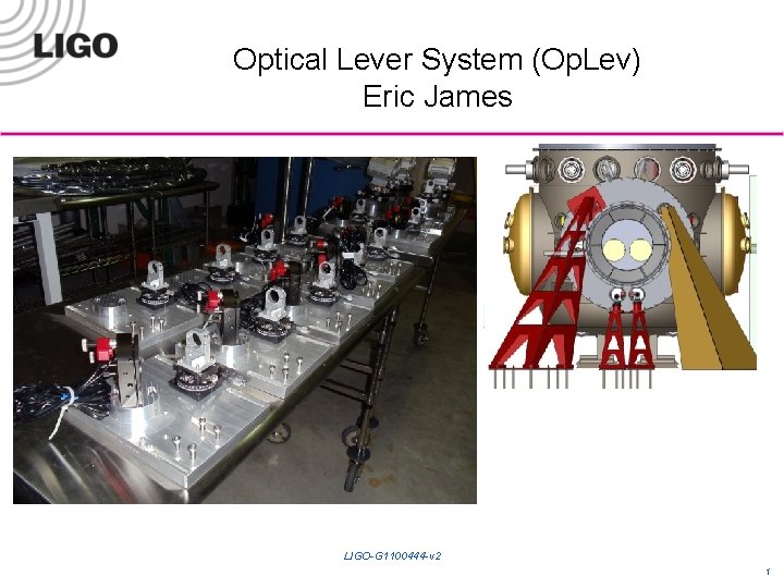 Optical Lever System Op Lev Eric James LIGOG