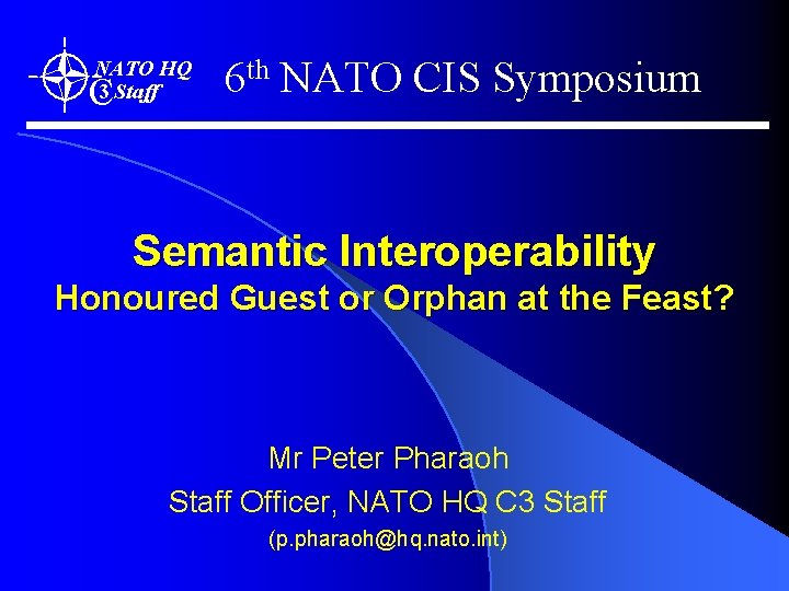 NATO HQ 3 Staff C 6 th NATO