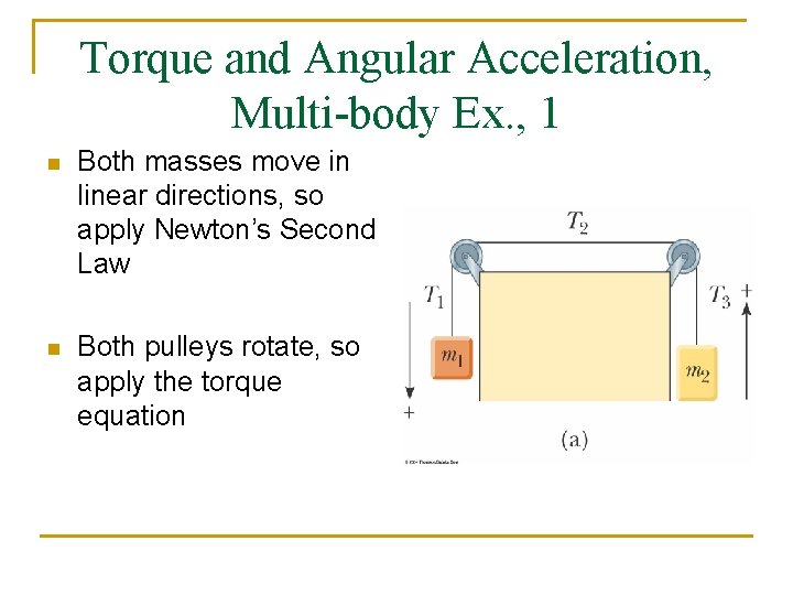 Torque We know that Newtons second law explains