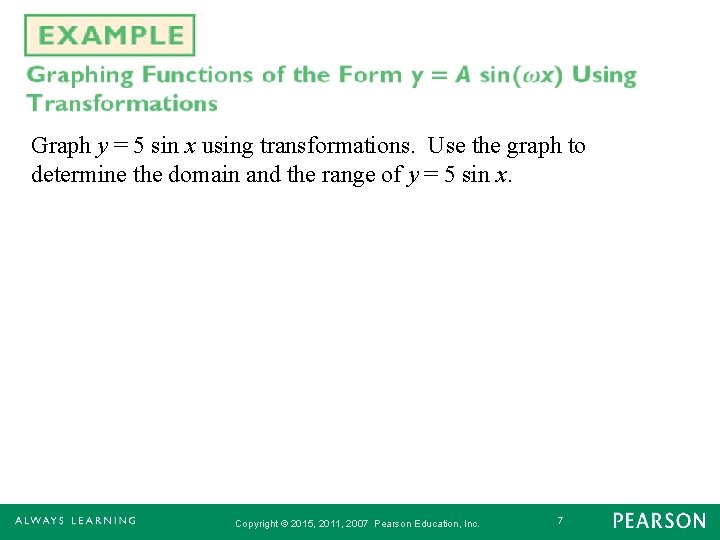 Chapter 5 Trigonometric Functions 5 6 Graphs of