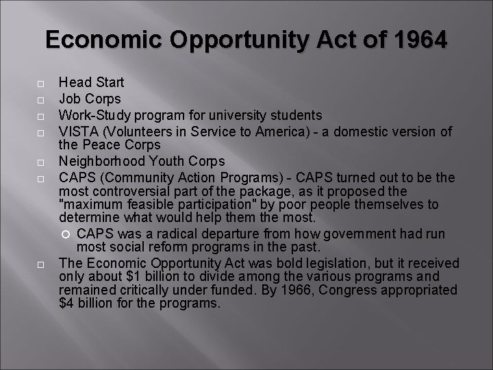 JOHNSONS GREAT SOCIETY THE WAR ON POVERTY United