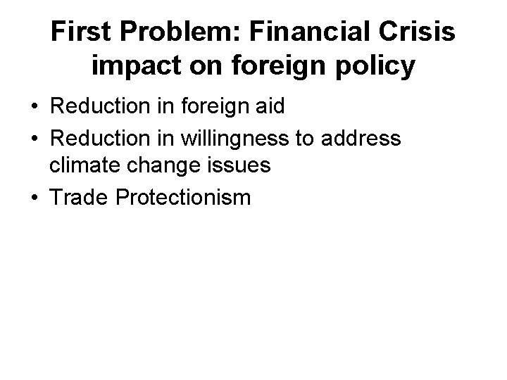Questions and Big Problems The Future of American