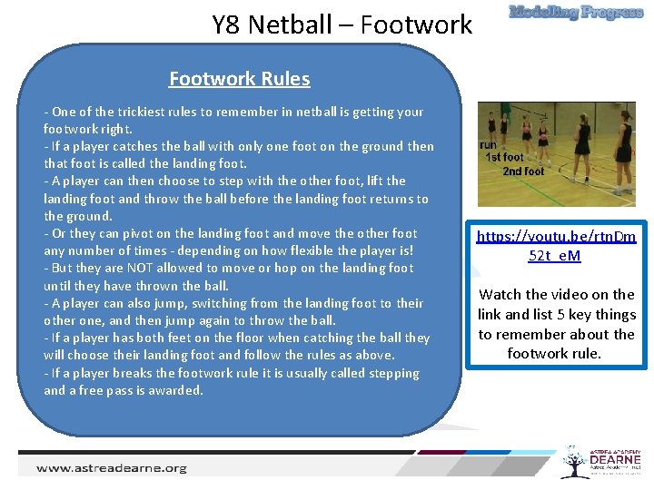Self quiz using your Netball knowledge organiser on