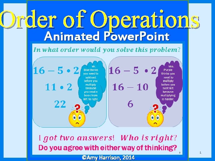 Order of Operations Animated Power Point Amy Harrison