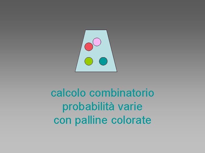 calcolo combinatorio probabilit varie con palline colorate Esercitazione