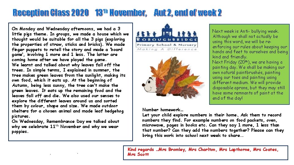Reception Class 2020 131 h November Aut 2