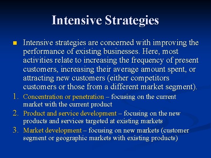 Chapter 8 Growth Strategies Objective to determine the