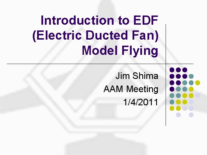 Introduction to EDF Electric Ducted Fan Model Flying