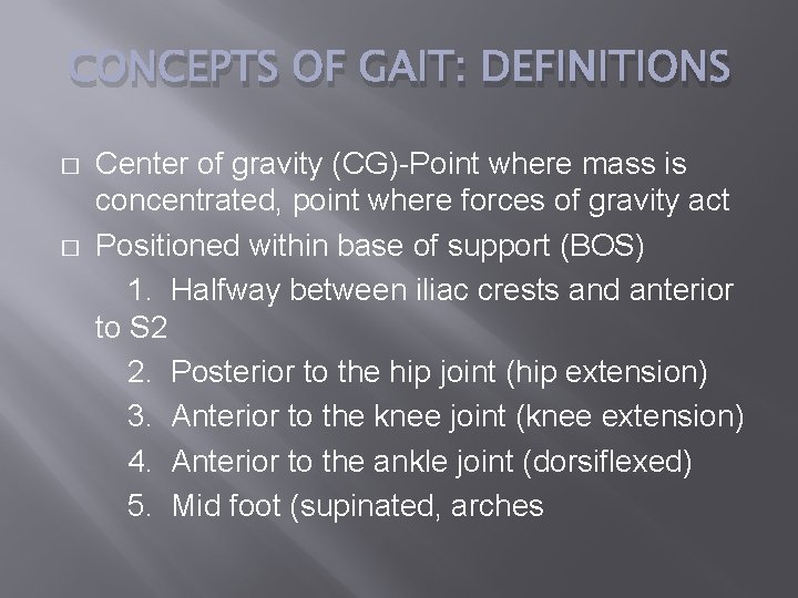 APPLIED ANATOMY POSTURE AND GAIT By Jeff C