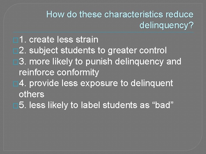 School Experiences Delinquency Agnew 15 Which School Experiences