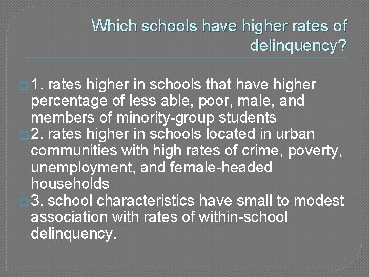 School Experiences Delinquency Agnew 15 Which School Experiences