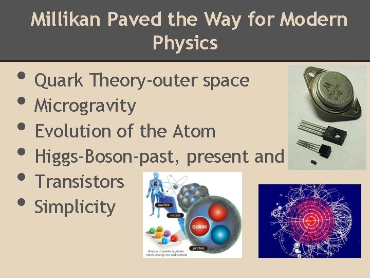 Millikan Oil Drop Experiment Anna Farello and Jennifer