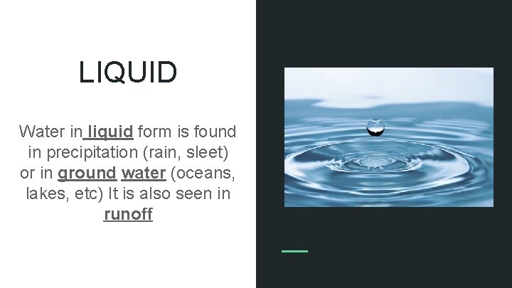 States of Matter The shapes water takes Objectives