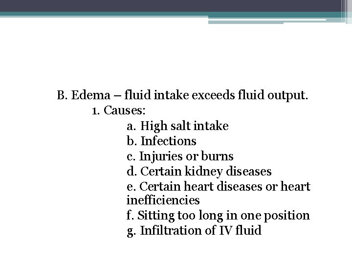 Input and Output I Fluid Balance Fluid intake