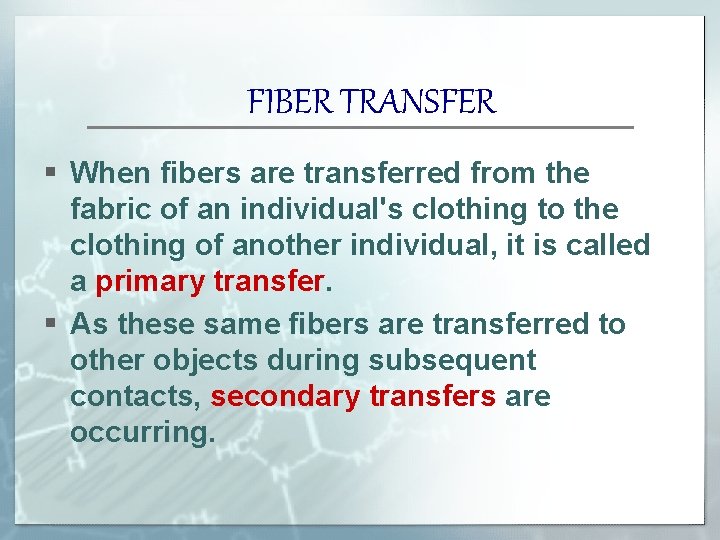 Fibers Analysis A primer course on natural vs