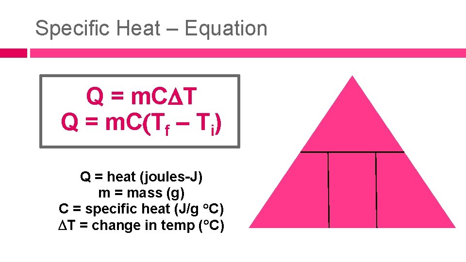 Specific heat ANNOUNCEMENTS 1 Housekeeping Rules Door Attention