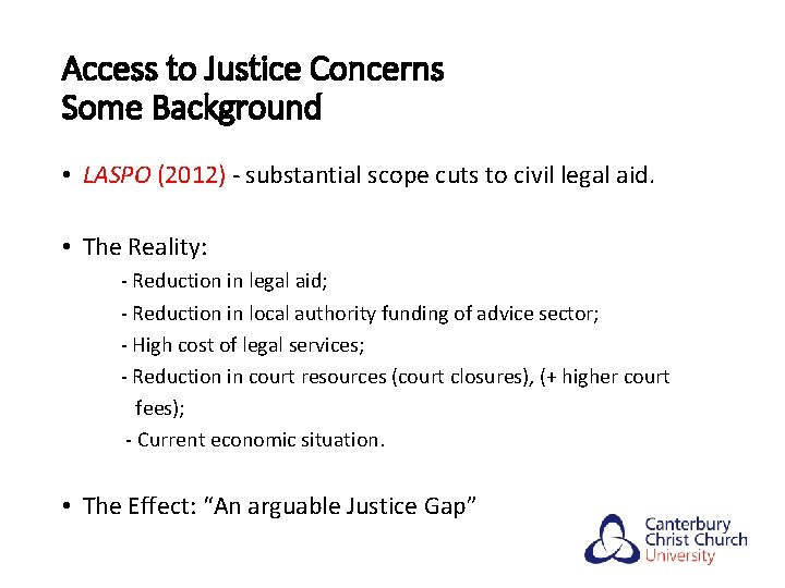 CLOCK IN KENT COMMUNITY LEGAL COMPANION SCHEME Ben