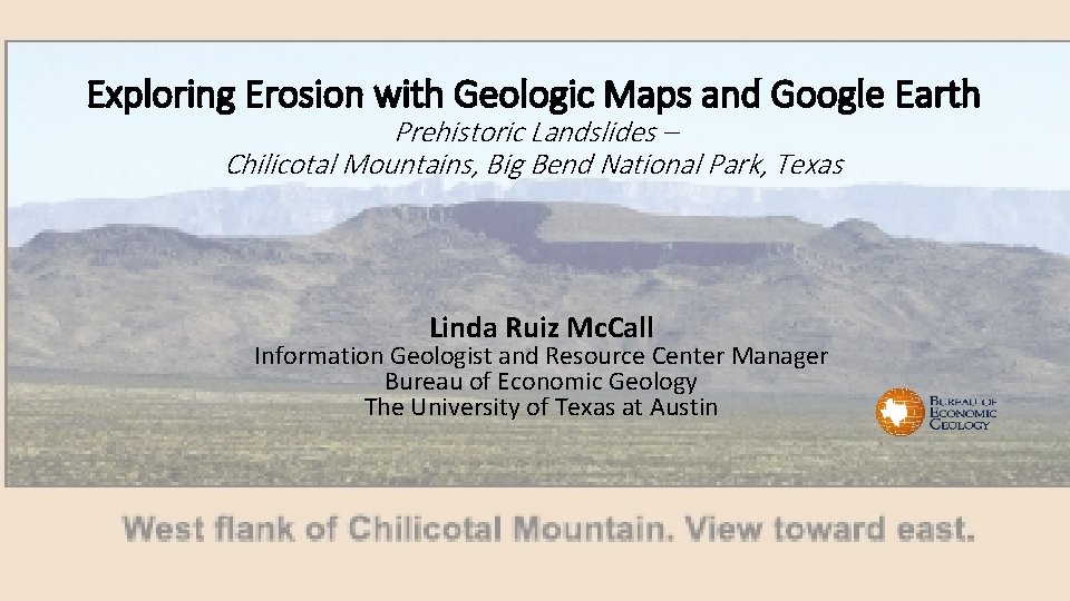 Exploring Erosion with Geologic Maps and Google Earth