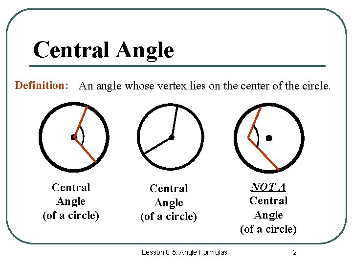 Lesson 8 5 Angle Formulas Lesson 8 5