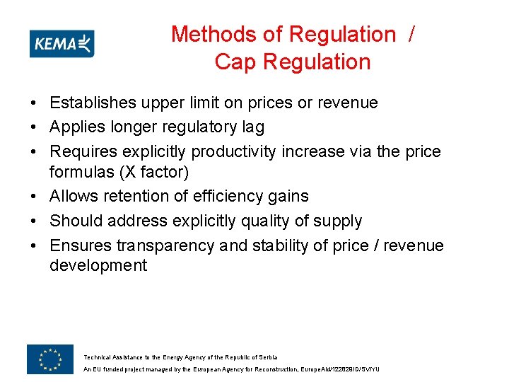 Task 2 3 Incentive Regulation General approach to