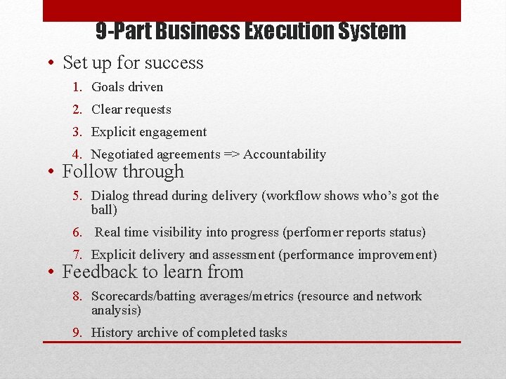 CommitmentBased Management Tool to Capture Work Agreements and
