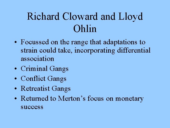 The Criminological Use of Culture and Subculture Understanding