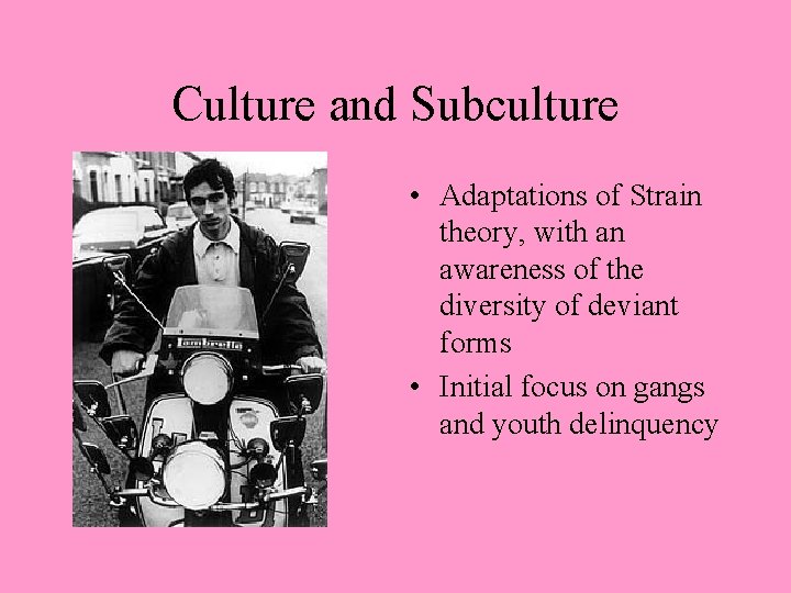 The Criminological Use of Culture and Subculture Understanding