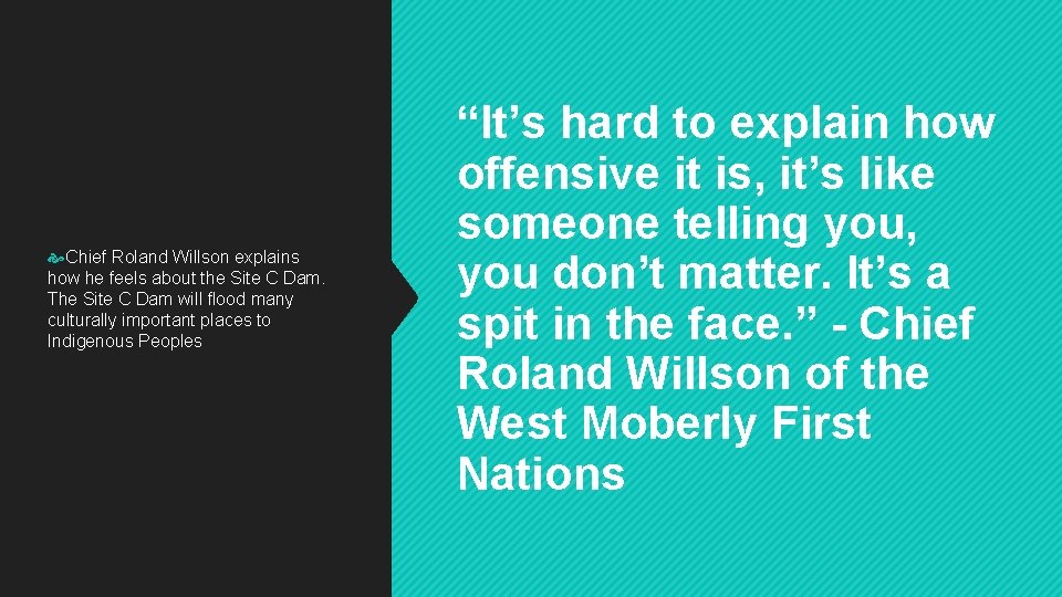 Site C Dam By Charlotte Gibson Questions What