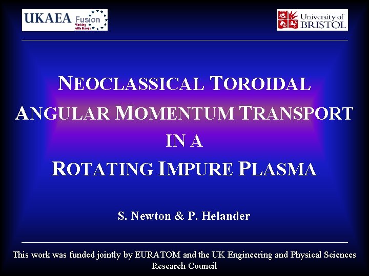 NEOCLASSICAL TOROIDAL ANGULAR MOMENTUM TRANSPORT IN A ROTATING