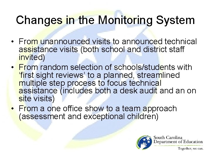 Monitoring Accommodations in South Carolina Courtney Foster Office