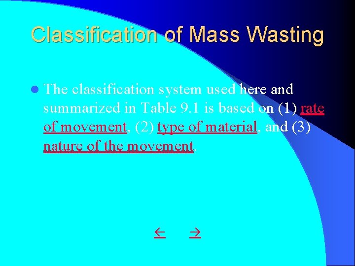 Mass Wasting Chapter Prepared by Iggy Isiorho for