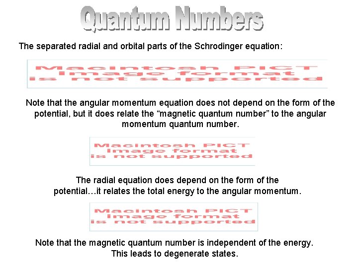 The separated radial and orbital parts of the