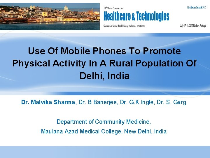Use Of Mobile Phones To Promote Physical Activity